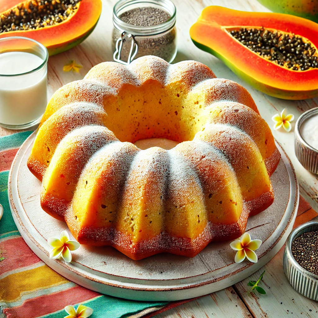 Bolo de Mamão com Iogurte - Além do Creminho